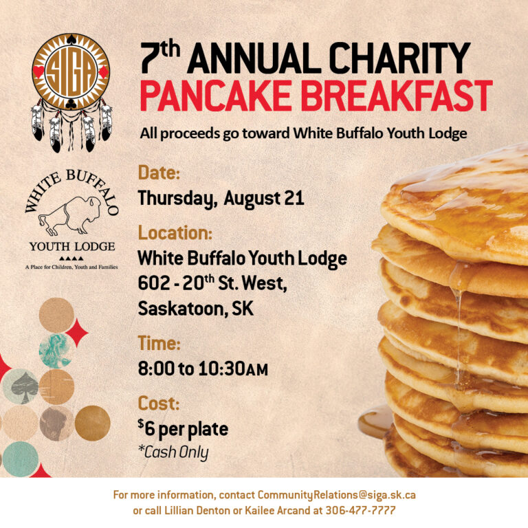 SIGA Charity Pancake Breakfast in Support of White Buffalo Youth Lodge - SIGA - Saskatchewan ...